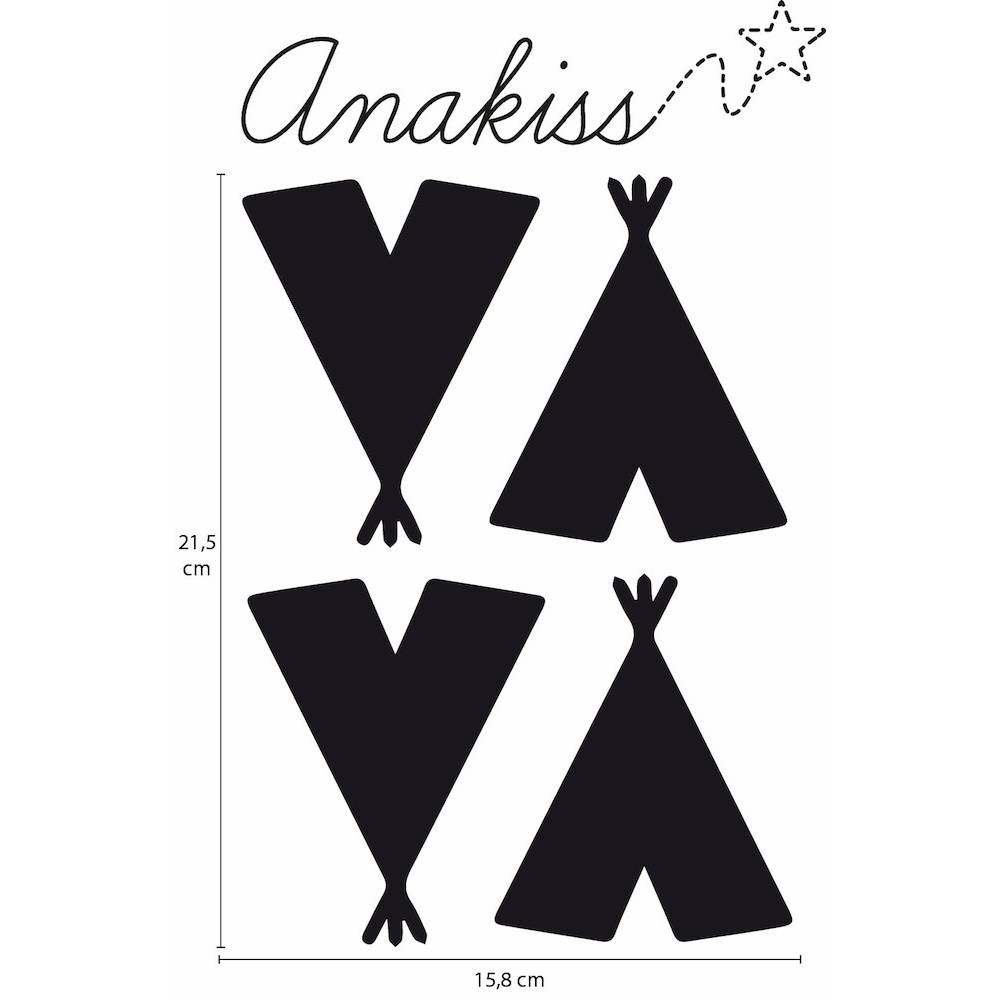 Sticker Tipi déco mural (x20)